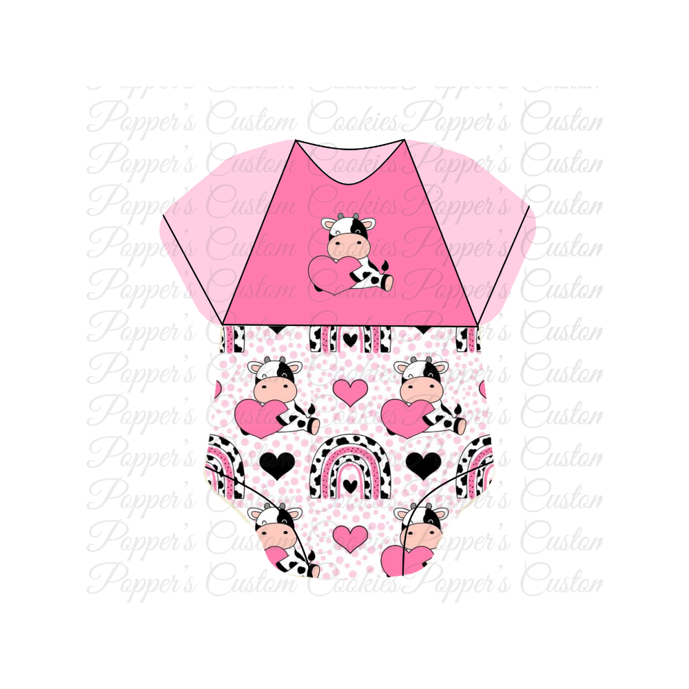 Onesie, Pink Cow – The Design Studio for Kelly Cookie Co.